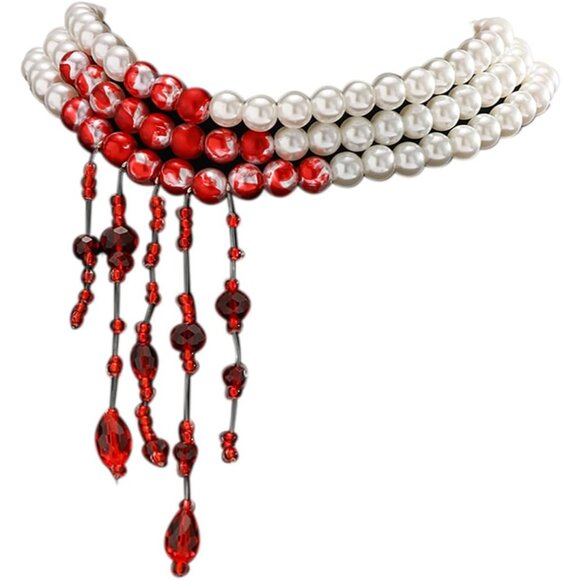 Jewelry | Marie Antoinette Inspired Blood Pearl Necklace Gothic ...